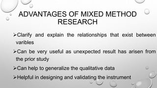 Mixed Method Research | PPTX | Science