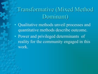 Mixed method research | PPTX