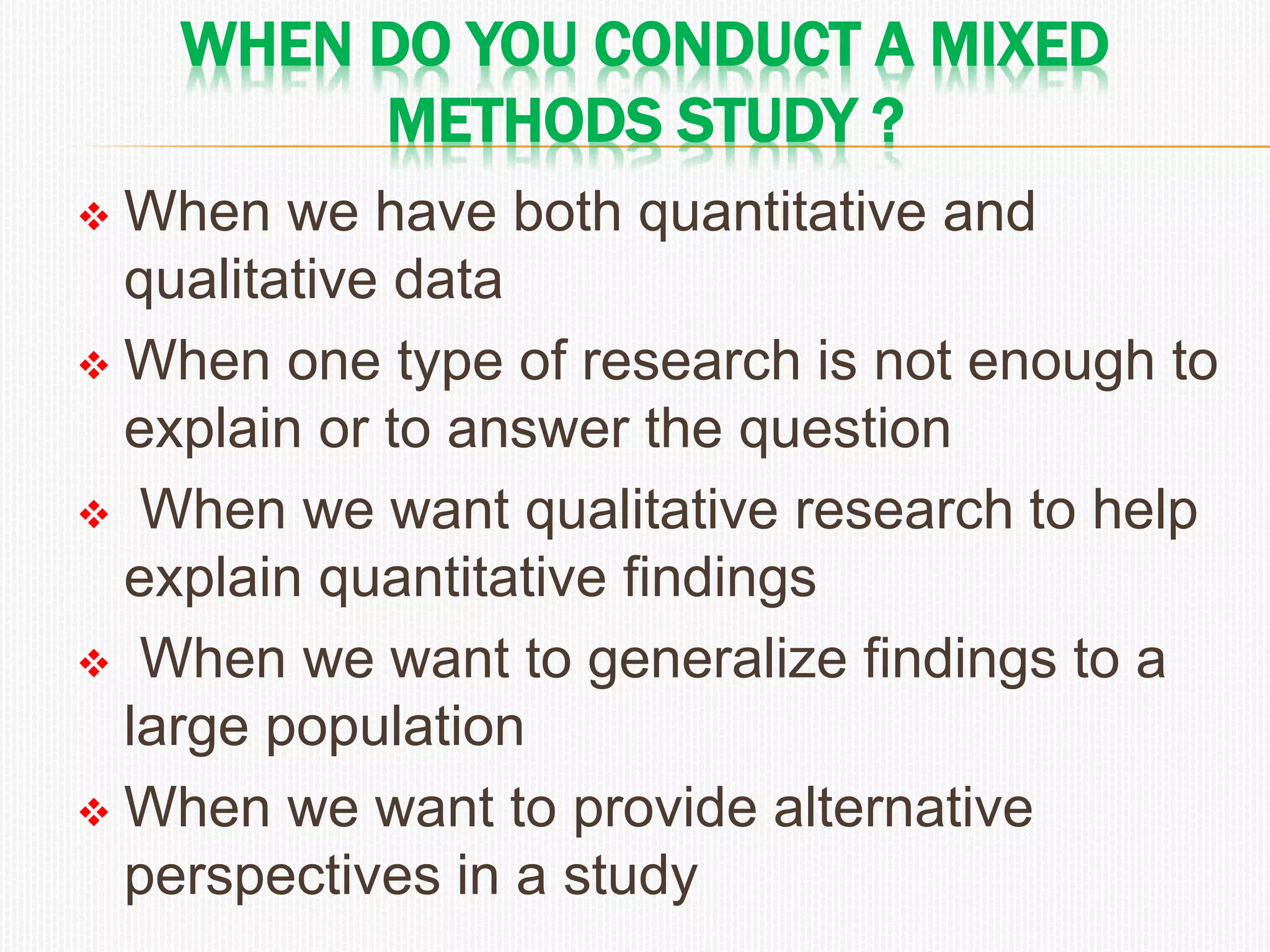 Mixed method research | PPTX