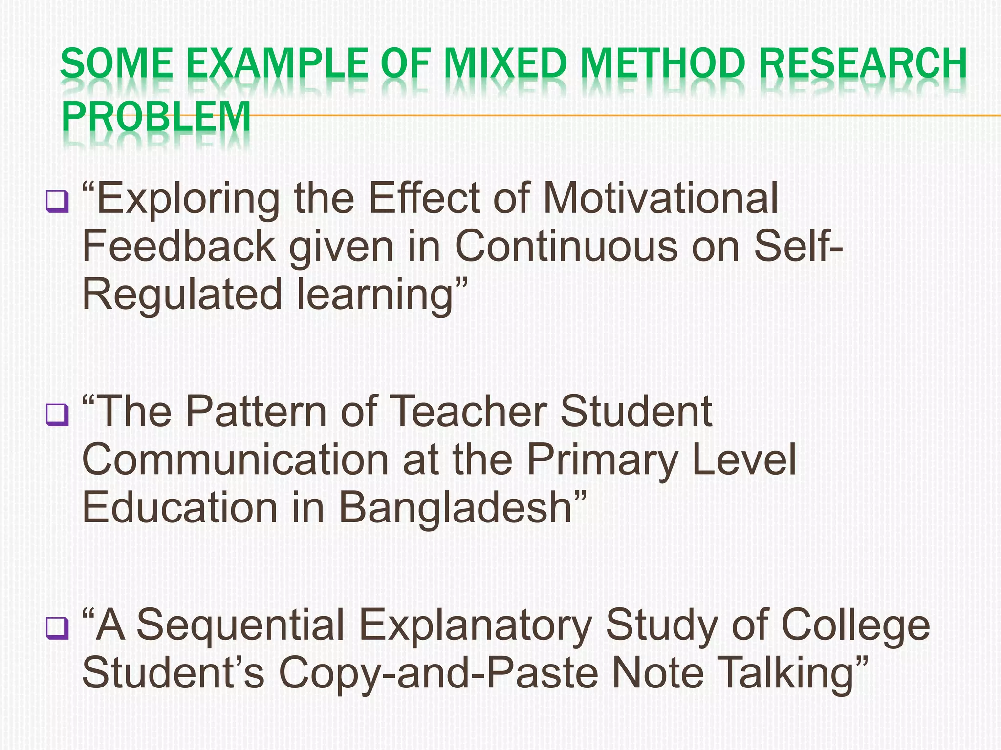 Mixed method research | PPTX
