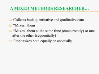 Mixed method research | PPTX