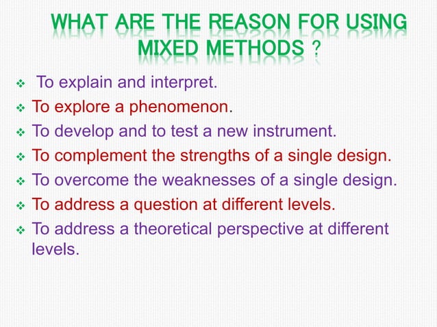Mixed method research | PPTX