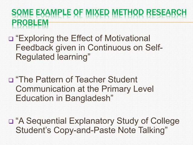 Mixed method research | PPTX