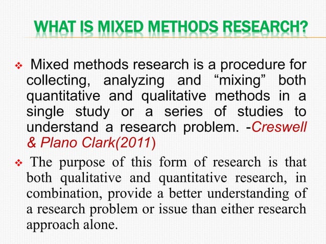 Mixed method research | PPTX