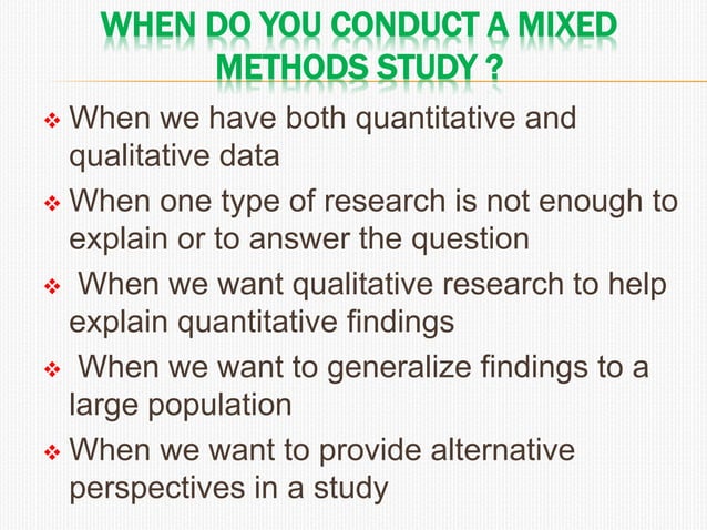 Mixed method research | PPT