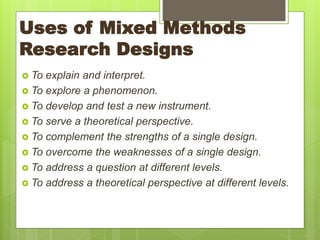 Mixed method research | PPTX