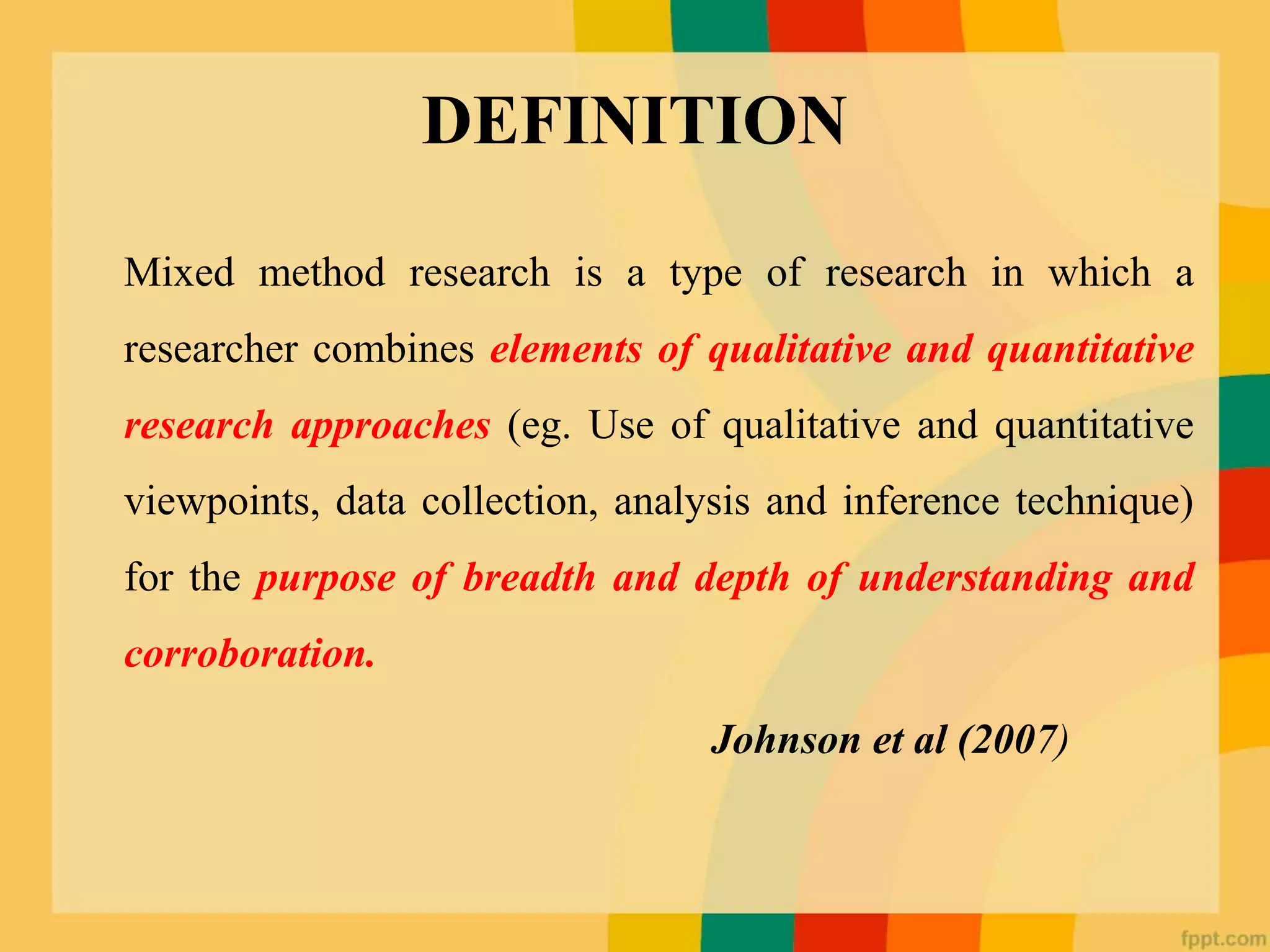 Mixed method research | PPTX