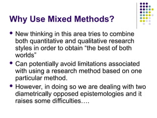 MixedMethods research approach, quantitative | PPT