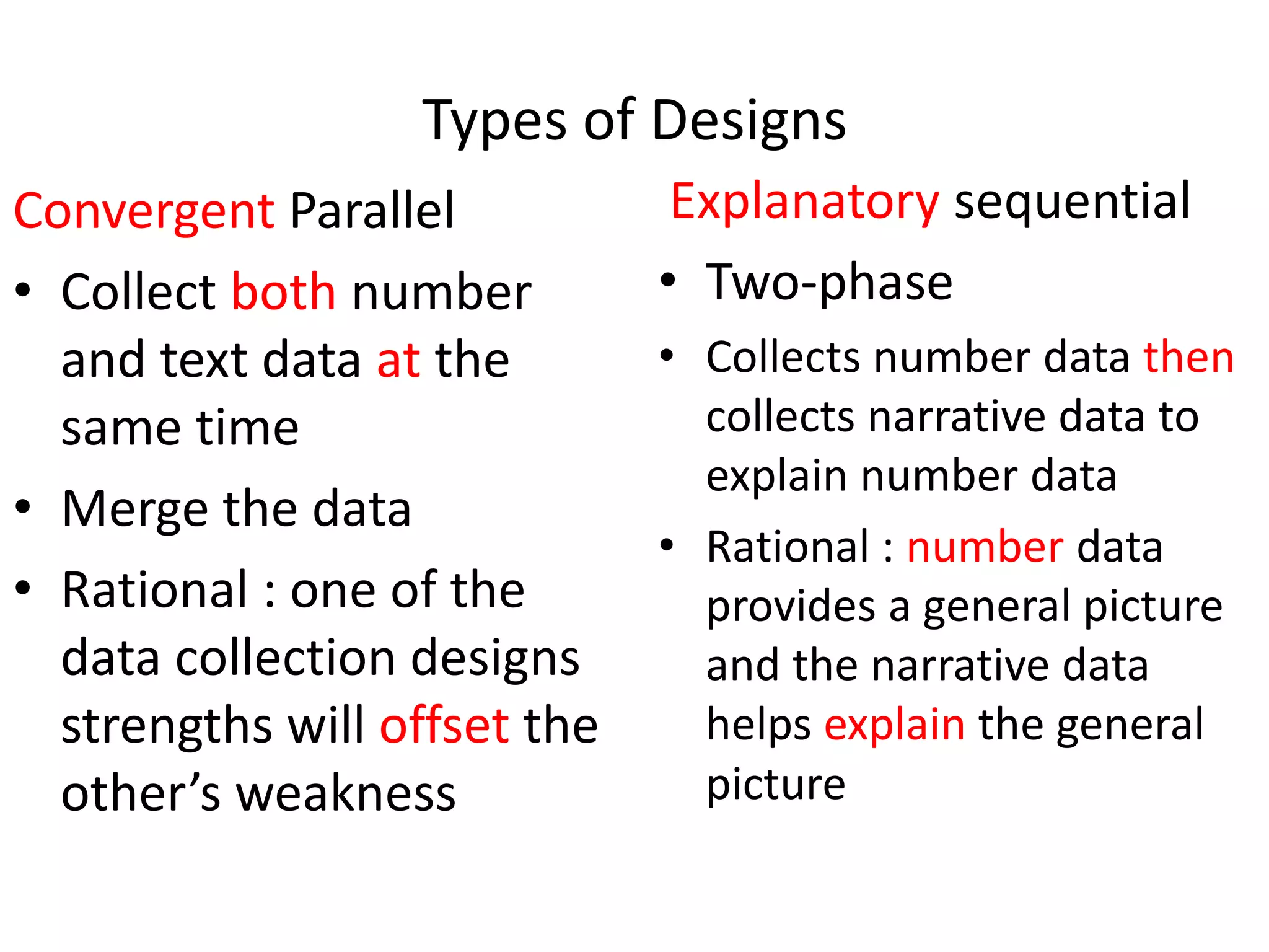 Mixed methods designs | PPTX