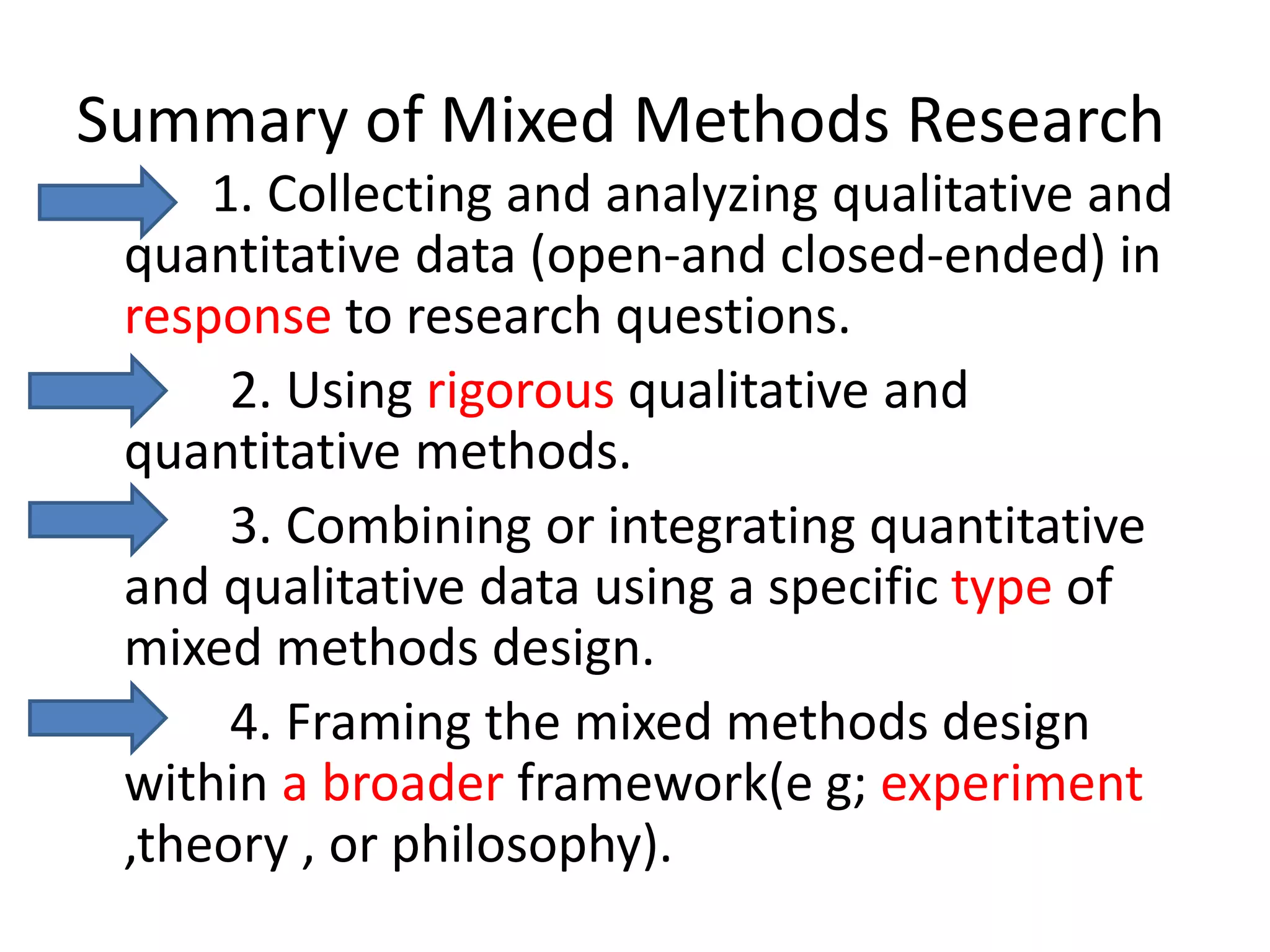 Mixed methods designs | PPTX