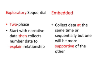 Mixed methods designs | PPTX