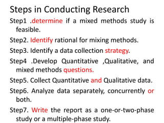 Mixed methods designs | PPTX
