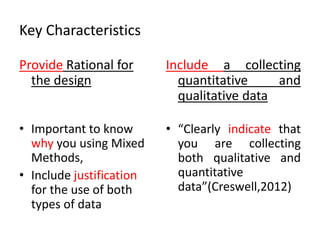 Mixed methods designs | PPTX