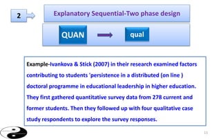 Mixed methods research in Education pptx | PPTX
