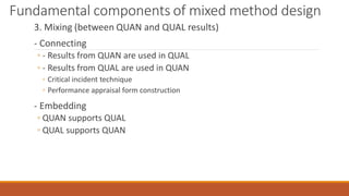 Mixed methods in social and behavioral sciences | PPT