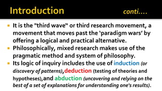 Mixed methods research. newpptx | PPTX | Undergraduate Education ...