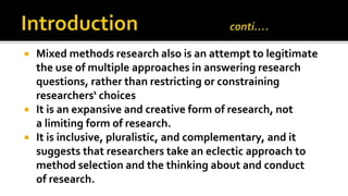 Mixed methods research. newpptx | PPTX