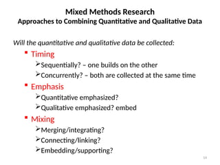 Designing Mixed Methods Research Design. | PPTX