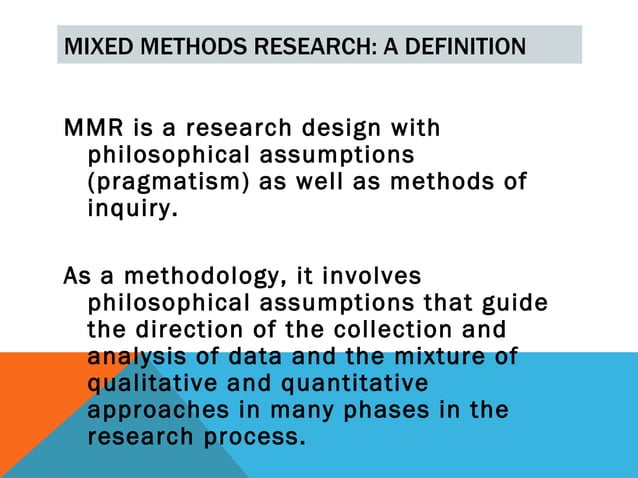 Mixed methods research2012 | PPT