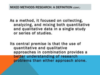 Mixed methods research2012 | PPT | Free Download
