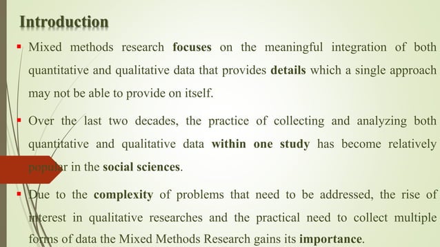 Mixed methods research | PPTX