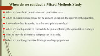 Mixed methods research | PPTX