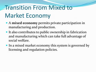 Mixed nd market economy | PPTX