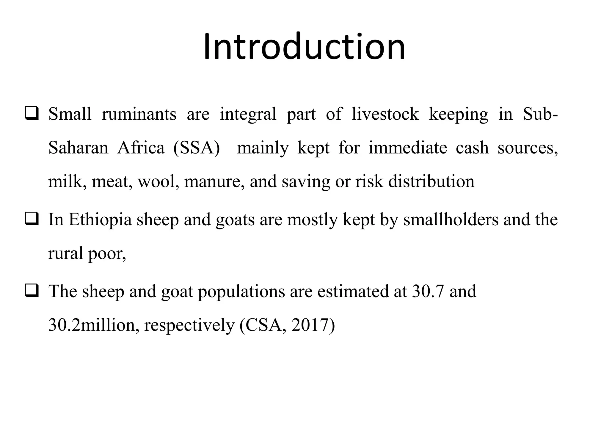 Challenges and Opportunities of Small Ruminant Production Under Mixed ...