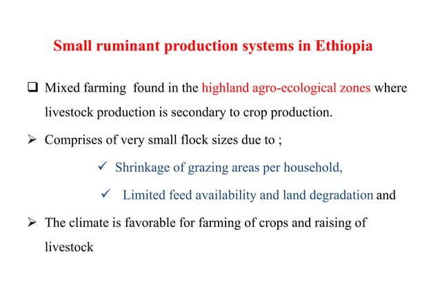 Challenges and Opportunities of Small Ruminant Production Under Mixed ...