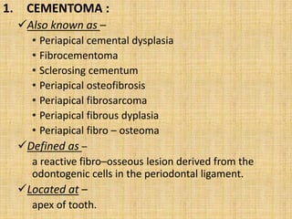 Mixed radiopaque & radiolucent lesions of jaw | PPTX