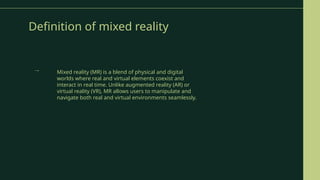 Mixed Reality in Manufacturing seector ppt | PPTX