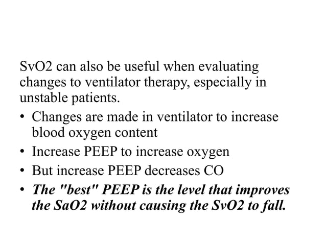 mixed venous oxygen sat.pptx | First Aid | Injuries