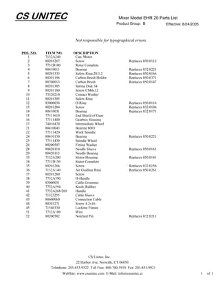 CS Unitec Mixers: EHR 20 | PDF