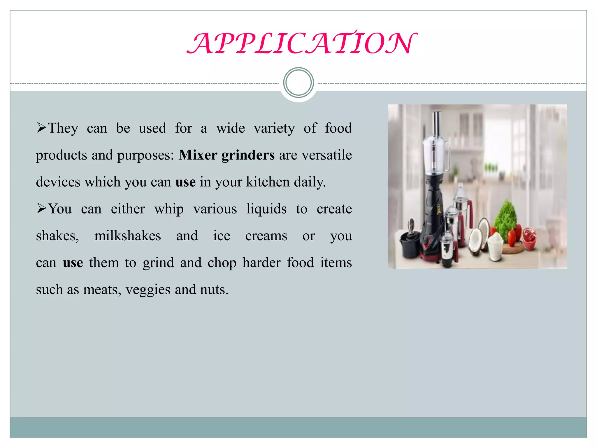 Mixer grinder ppt | PDF