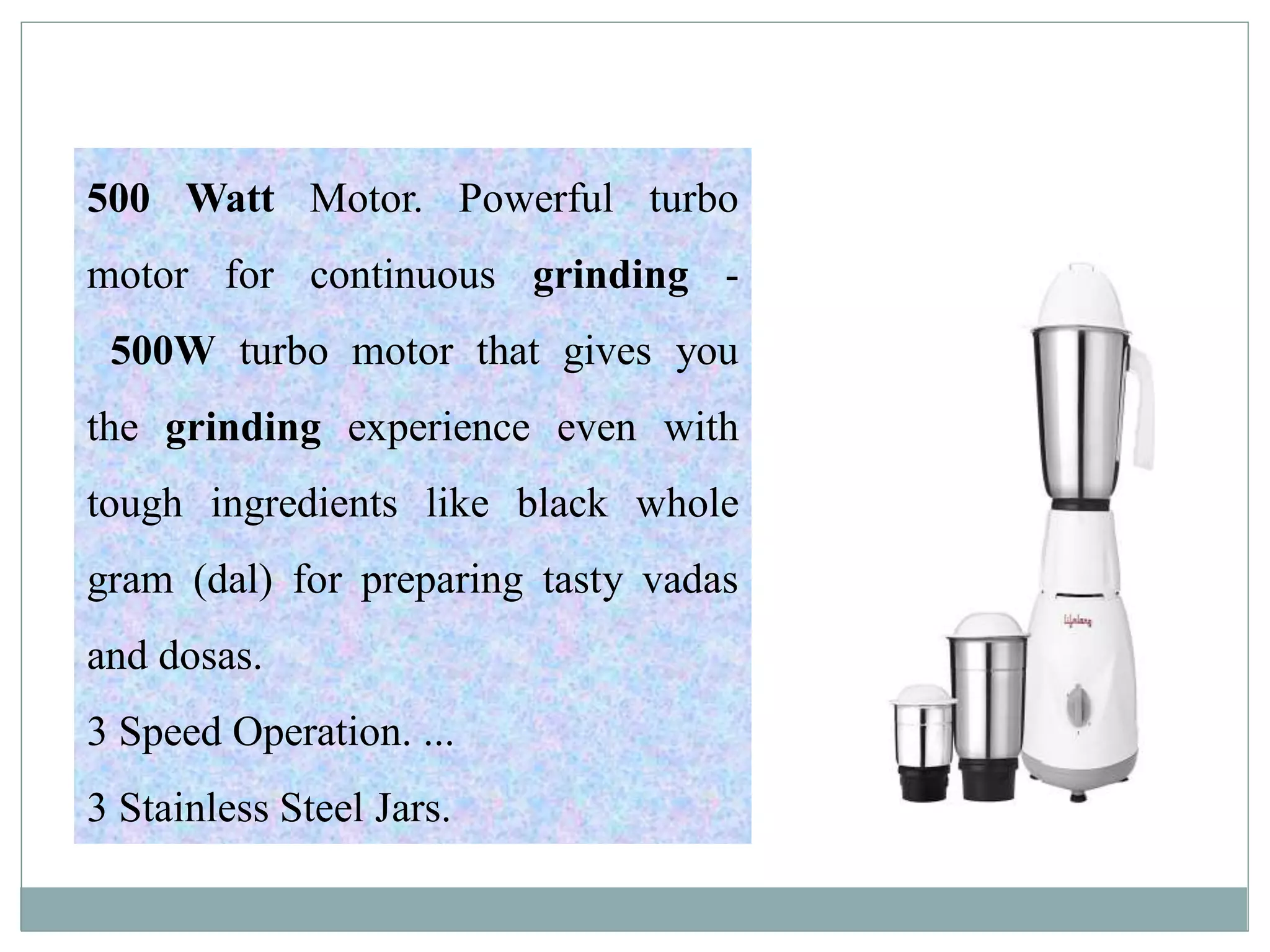 Mixer grinder ppt | PDF