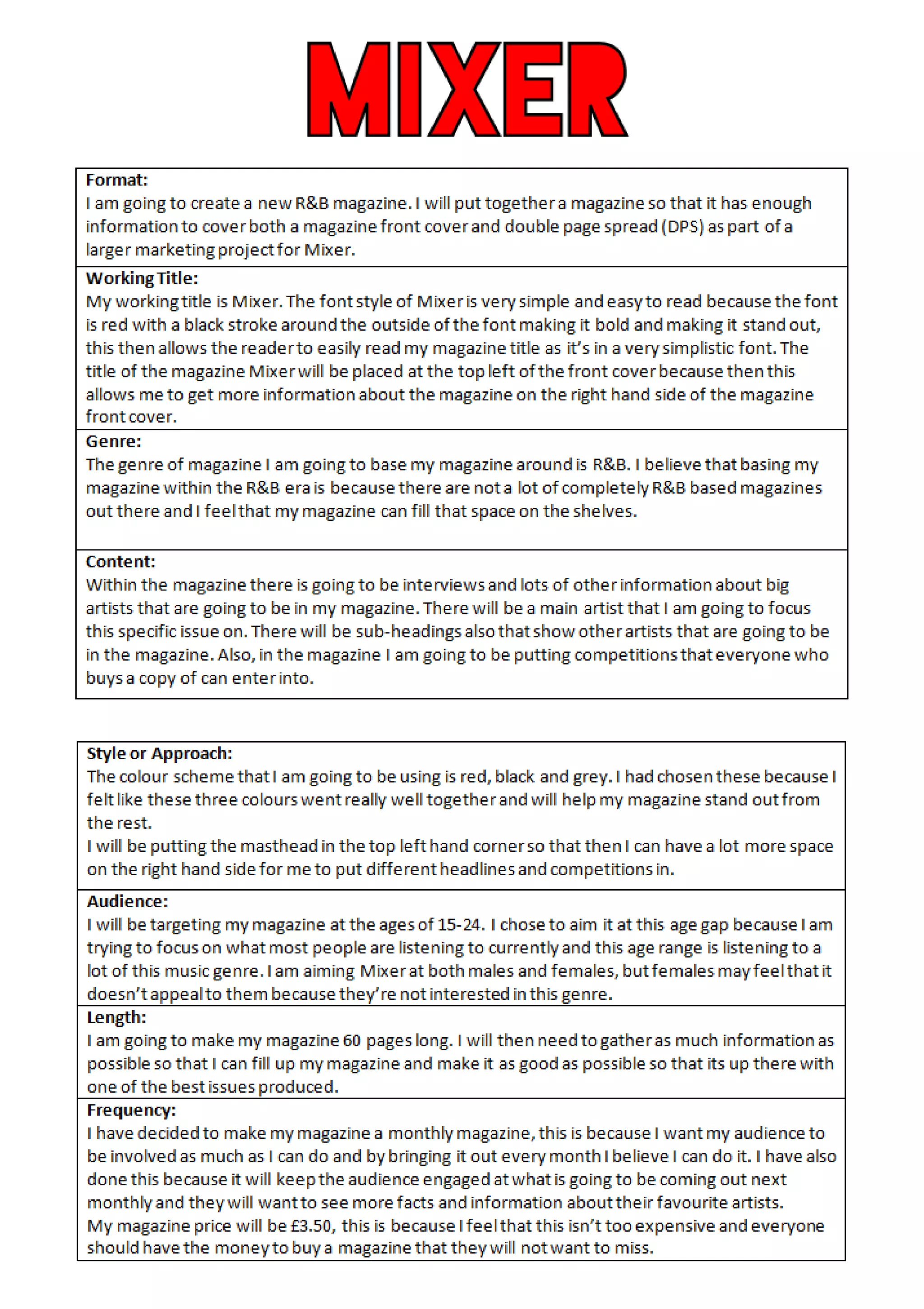 Mixer Proposal | PDF