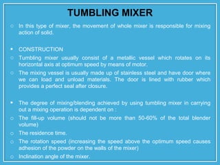 Mixers and different mixers in food industry | PPTX