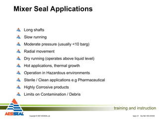 mixer seals descriptions and classifications and types | PPT