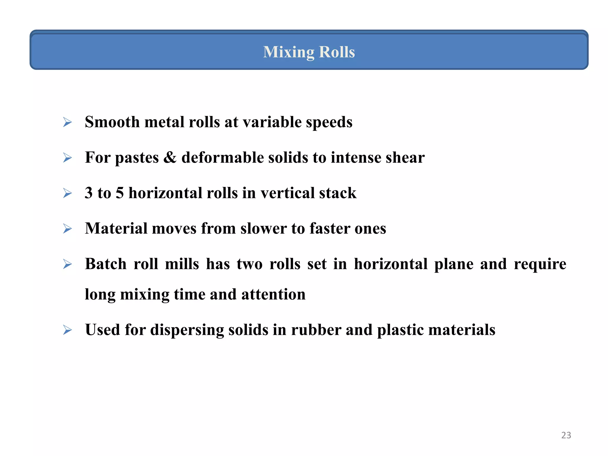 Mixers for cohesive solids | PPTX