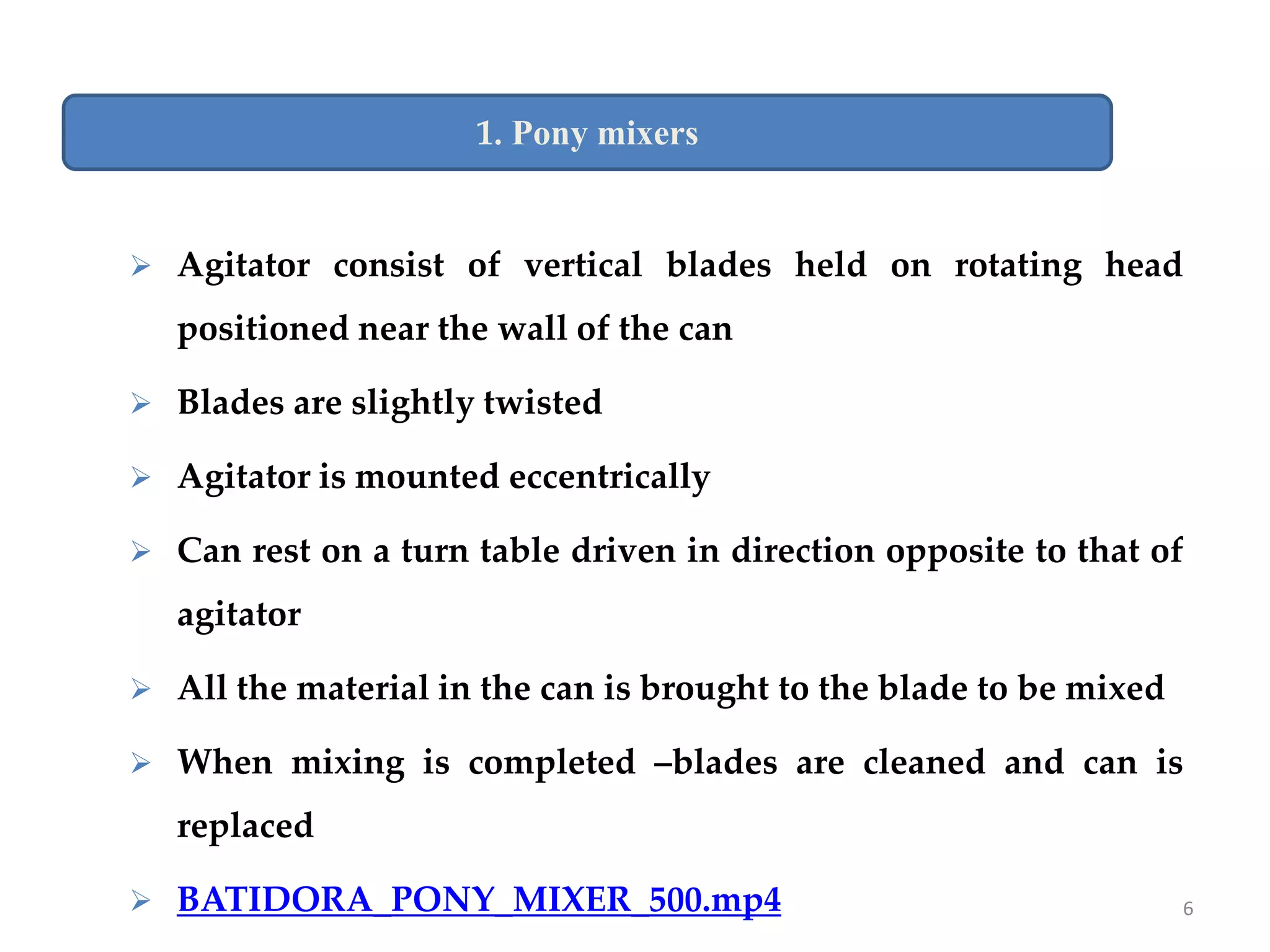 Mixers for cohesive solids | PPTX