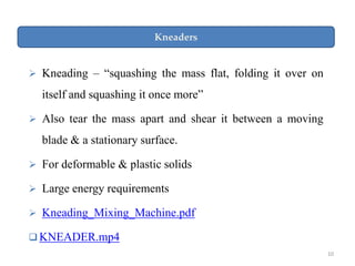 Mixers for cohesive solids | PPTX