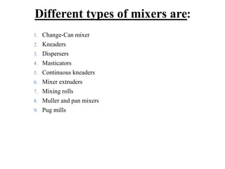 Mixers for cohesive solids | PPTX
