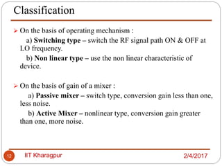 Mixer design with example is given in this ppt | PDF