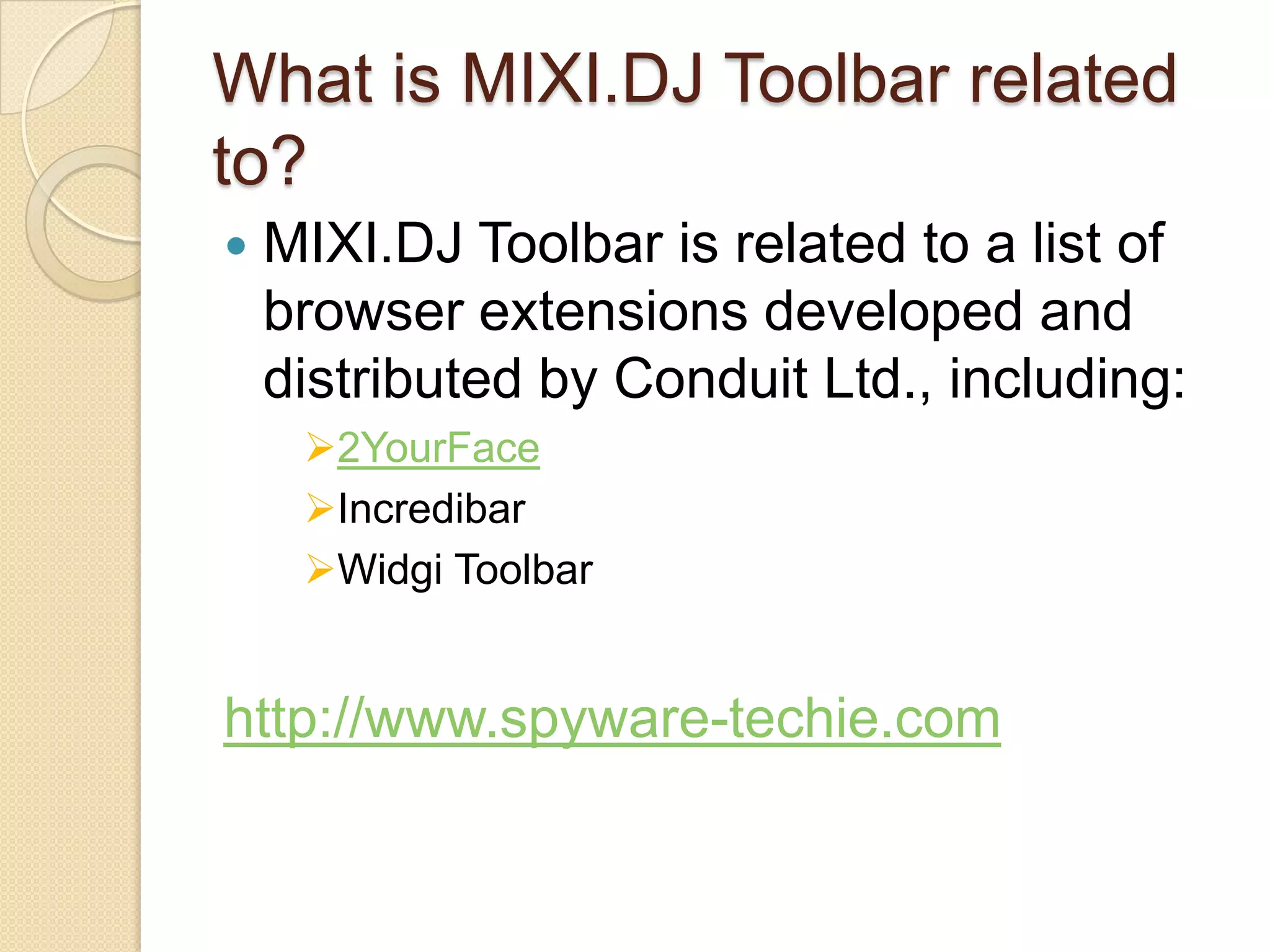 MIXI.DJ Toolbar | PPTX