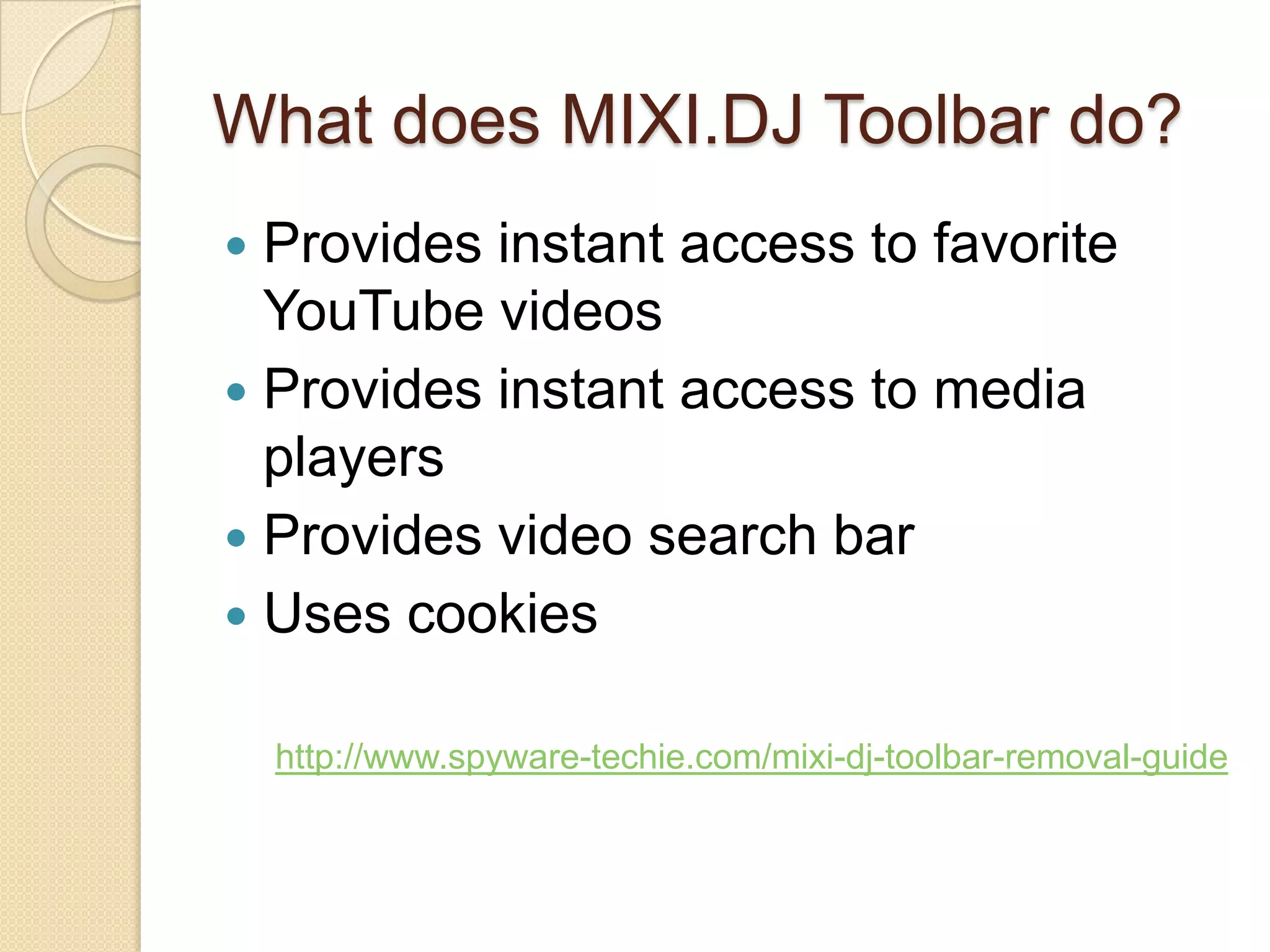 MIXI.DJ Toolbar | PPT