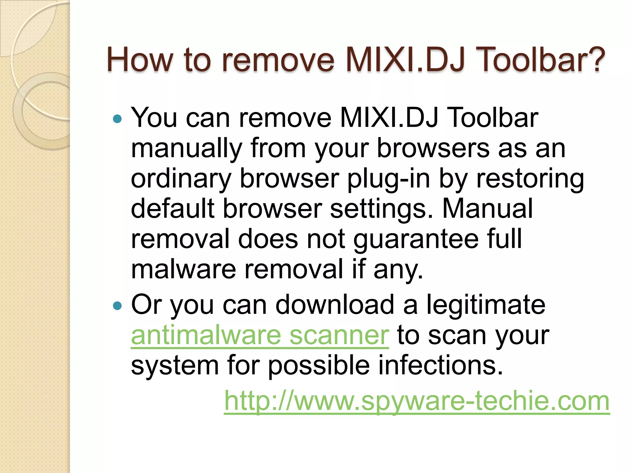 MIXI.DJ Toolbar | PPTX
