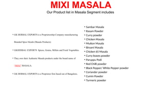 Mixi masala presentation | PPT