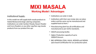 Mixi masala presentation | PPT