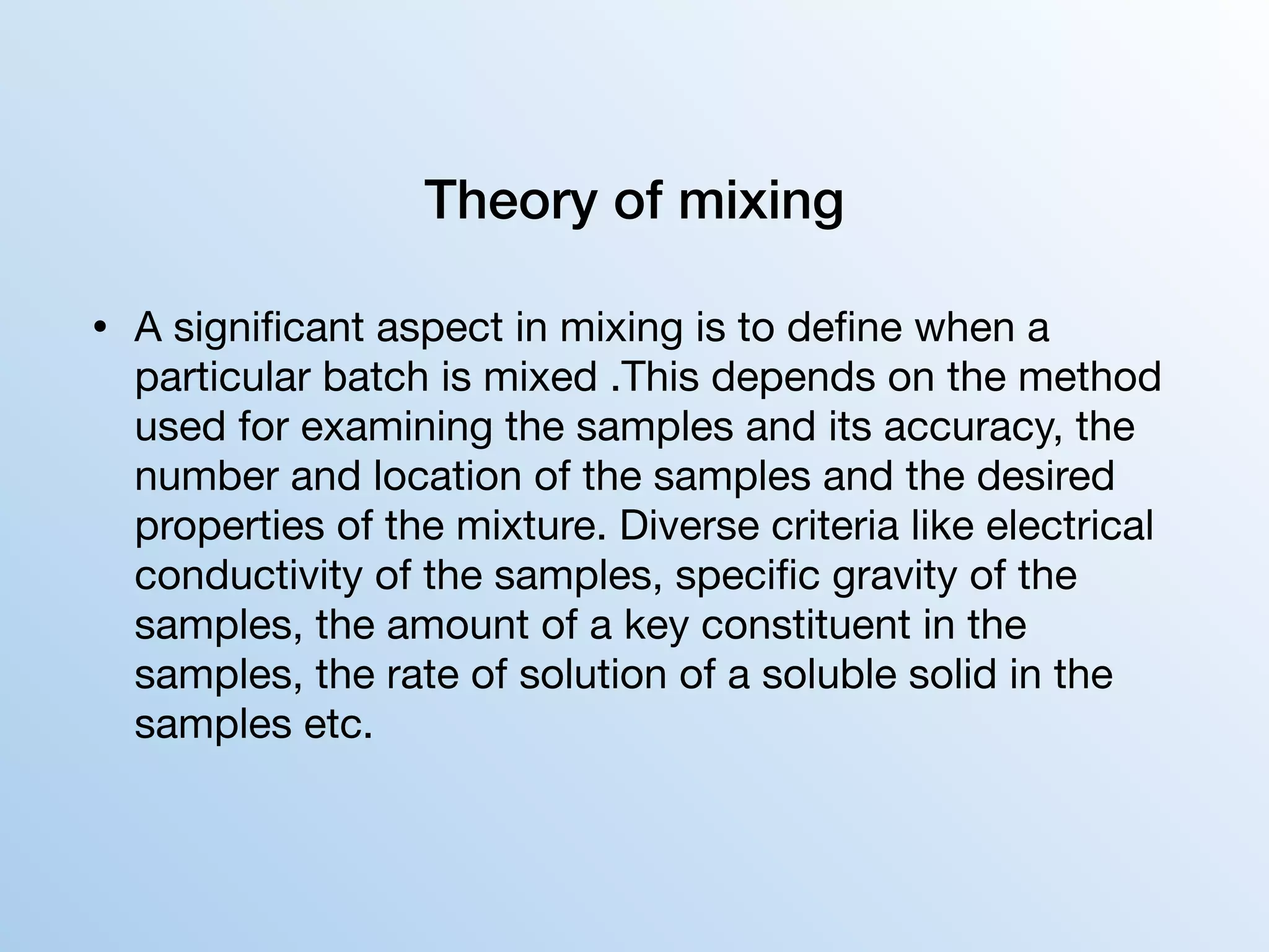 Pharmaceutical Engineering: Mixing | PDF