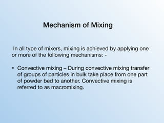 Pharmaceutical Engineering: Mixing | PDF